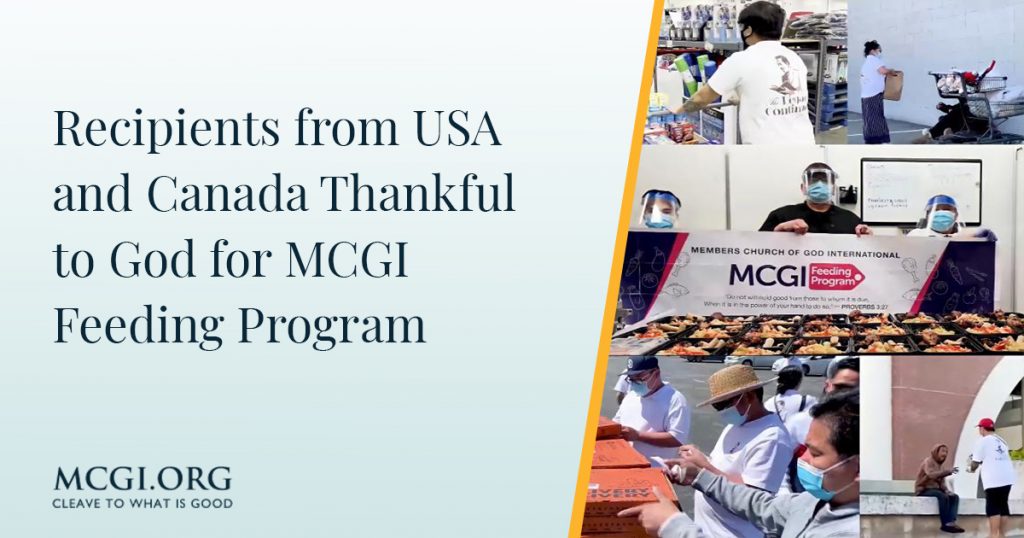 Recipients from USA and Canada Thankful to God for MCGI Feeding Program ...