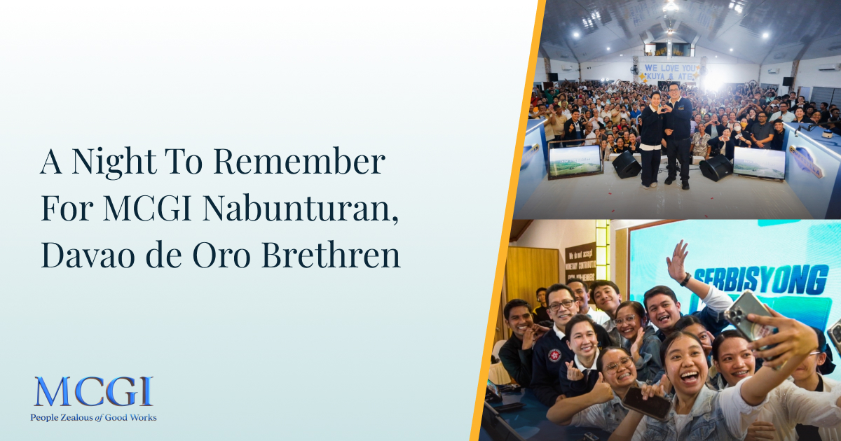 A Night To Remember For MCGI Nabunturan, Davao de Oro Brethren - MCGI.org
